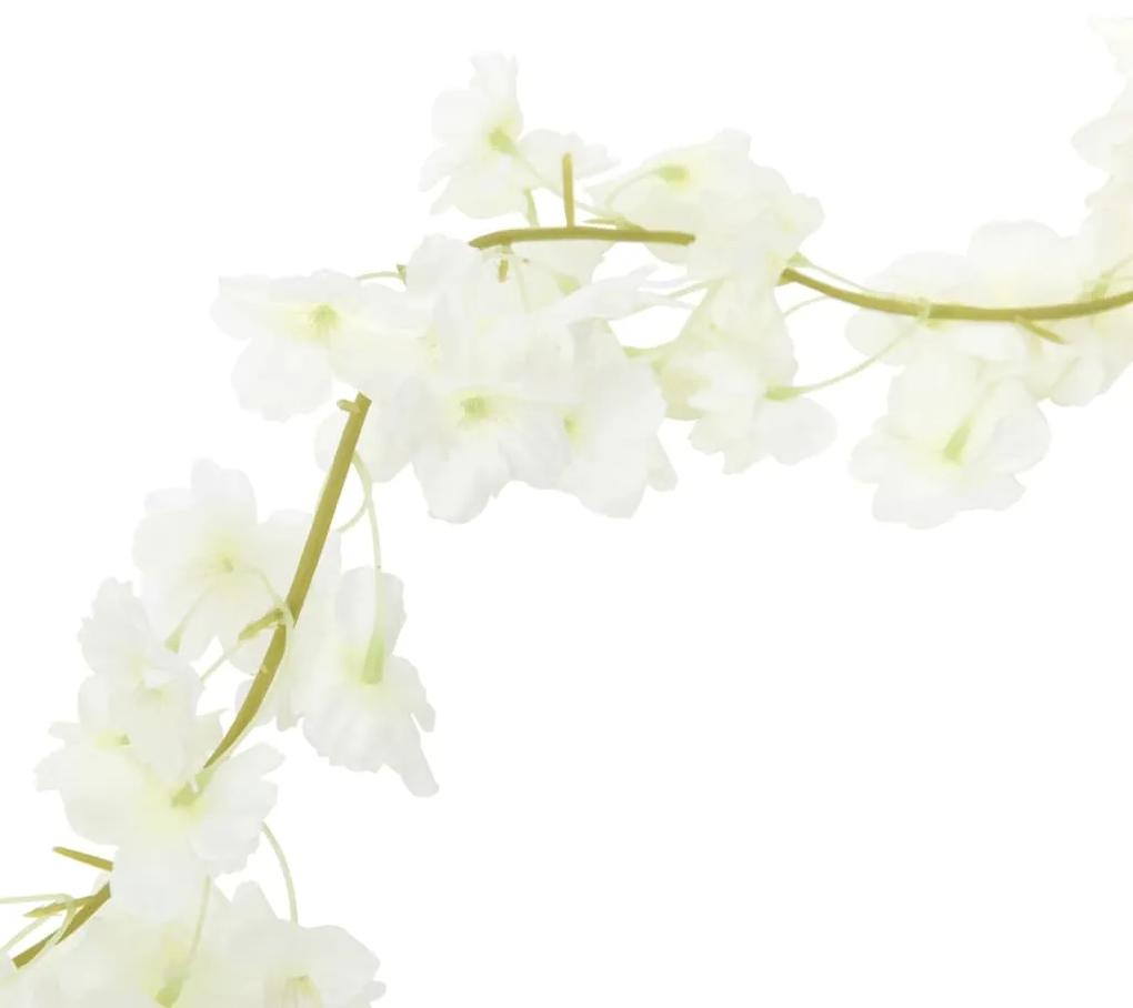 Umělé květinové girlandy 6 ks bílé 180 cm - Default Title