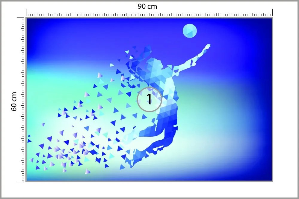 Fototapeta Abstraktní Volejbalový Hráč Vliesová tapeta 104x70.5