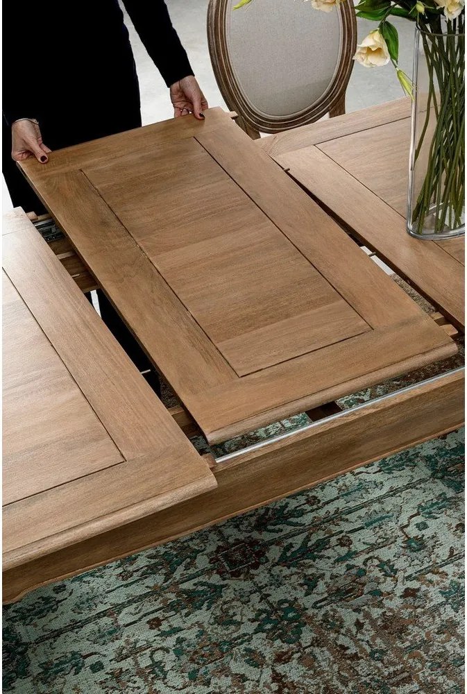 Rozkládací jídelní stůl s přídavnou deskou z mangového dřeva 90x180 cm Domitille – Bizzotto