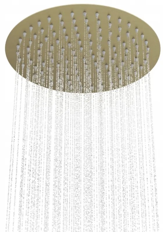 Gamma Gamma, kulatá sprchová nerezová hlavice 25 cm, zlatá matná, GMA-DMO25-BGD
