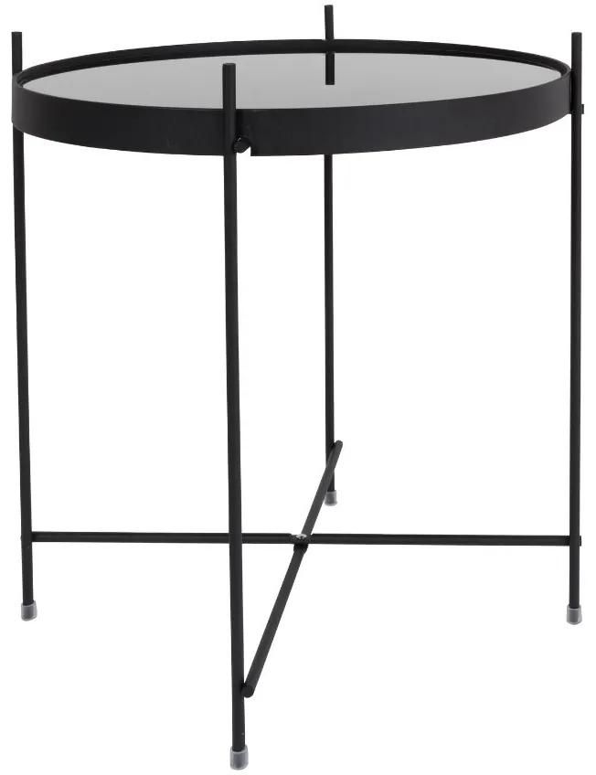OnaDnes -20% Černý skleněný odkládací stolek ZUIVER CUPID 43 cm