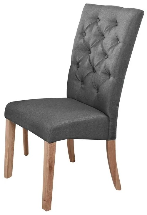 Casarredo Jídelní čalouněná židle ATHENA šedá/dub natural