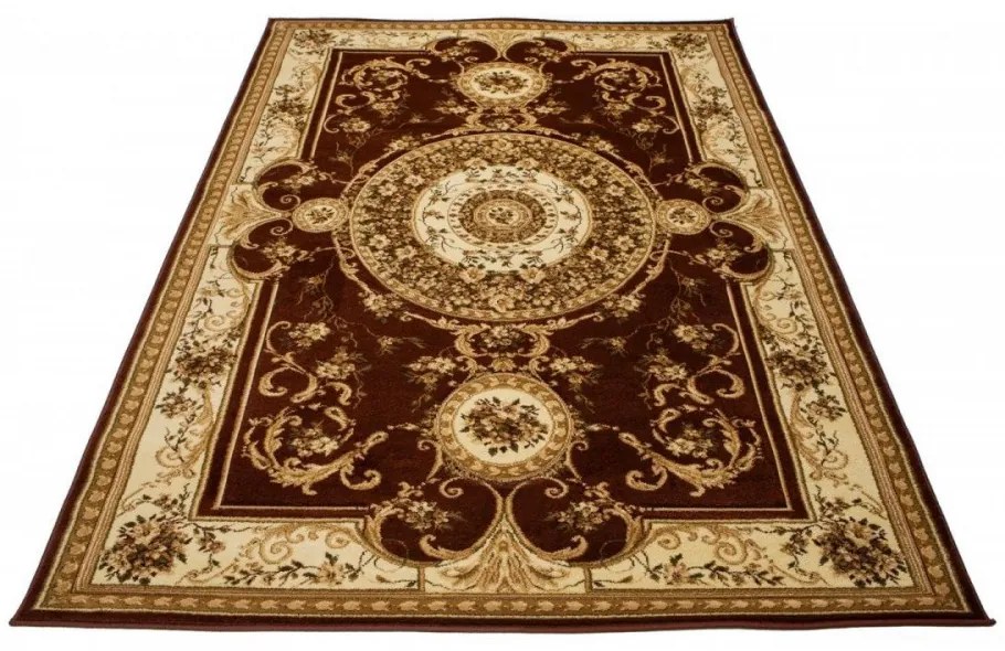 Kusový koberec klasický vzor 3 hnědý, Velikosti 150x300cm