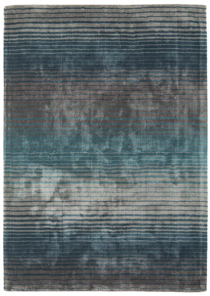 Bighome - HOLBORN pásikovaná koberec 120x170cm - tyrkysová