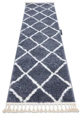 Dywany Luszczow Kusový koberec, běhoun BERBER CROSS, šedý Rozměr koberce: 60 x 250 cm