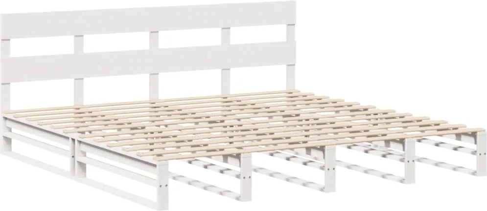 Postel bez matrace bílá 180 x 200 cm masivní borovice 3302304