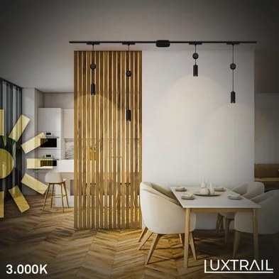 Lištové LED svítidlo BRILONER Luxtrail 48V závěsné svítidlo nastavitelná výška černá 8032015
