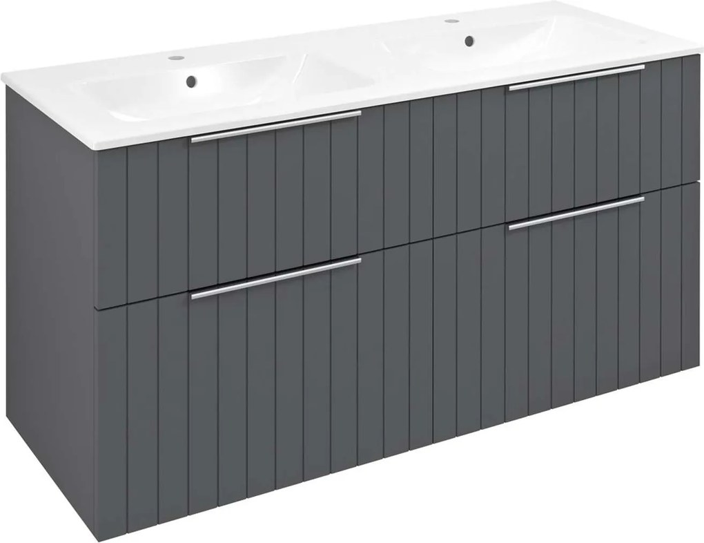 Sapho Cirasa - Umyvadlová skříňka Strip 118x64x46 cm, 4x zásuvka, carina CR121-4141S-21