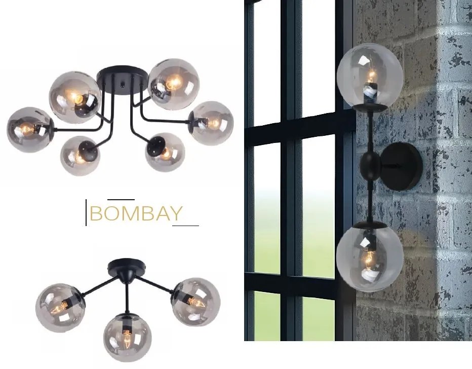 ACA DECOR Nástěnné svítidlo BOMBAY max. 2x40W/E14/230V/IP20