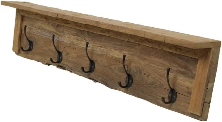 Nástěnný věšák z teakového dřeva HSM collection Oldie, délka 90 cm | BIANO