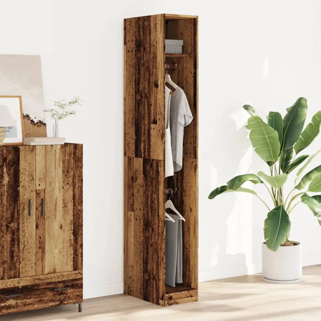 Šatní skříň old wood 30 x 50 x 200 cm kompozitní dřevo 3307781