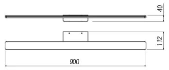Redo 01-2508 -LED Koupelnové osvětlení zrcadla BARRIO LED/27,39W/230V IP44 černá