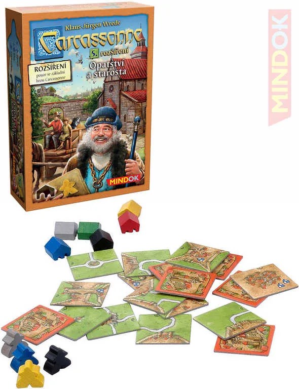 MINDOK HRA Carcassonne rozšíření 5 Opatstvi a starosta *SPOLEČENSKÉ HRY* mn004