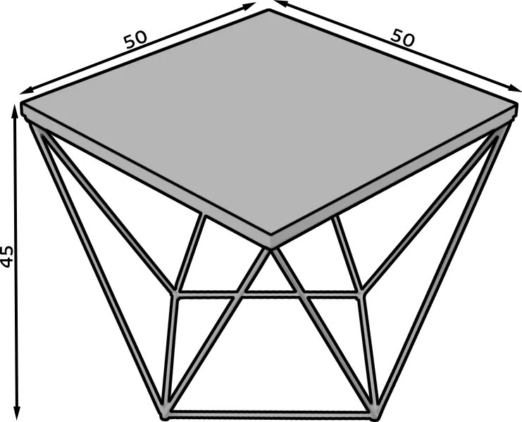 ADRK Furniture Konferenční stolek DIANA 50x50