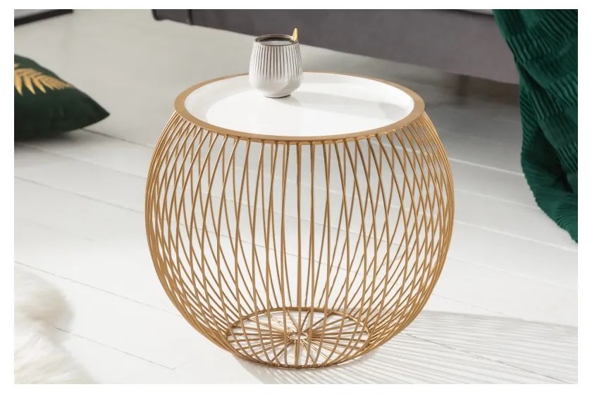 Massive home | Odkládací stolek STORAGE II GOLD 41 CM