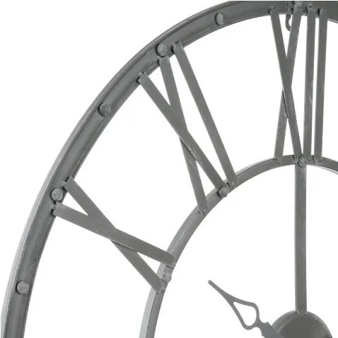 Šedé kovové hodiny Vintage 70 cm