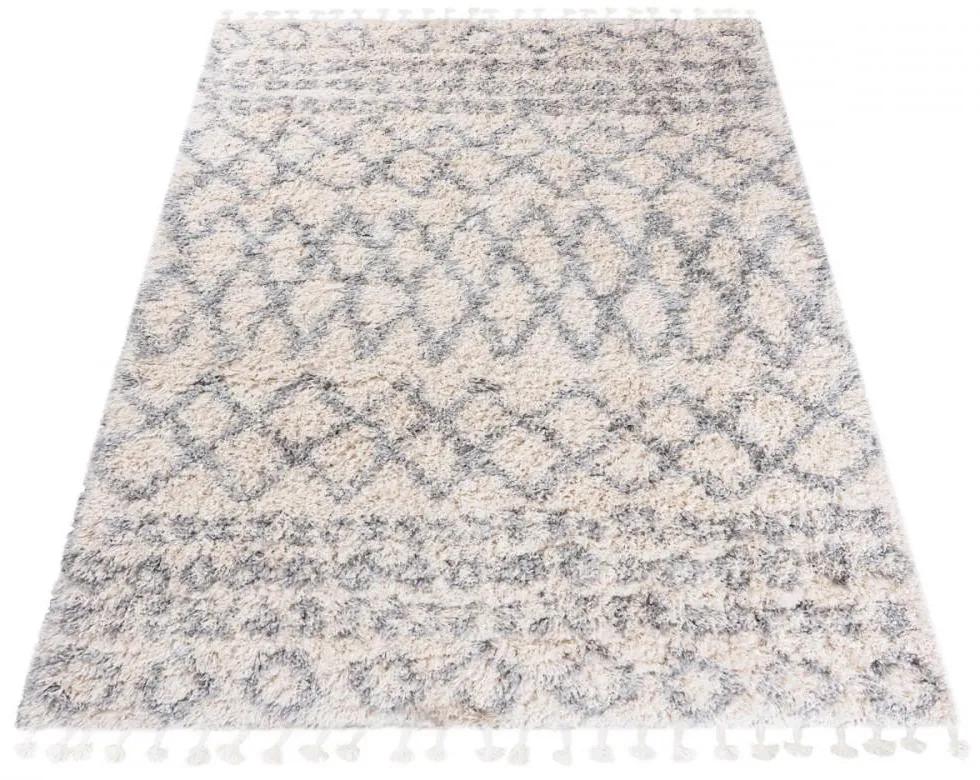 Kusový koberec shaggy Apache krémový 60x100cm