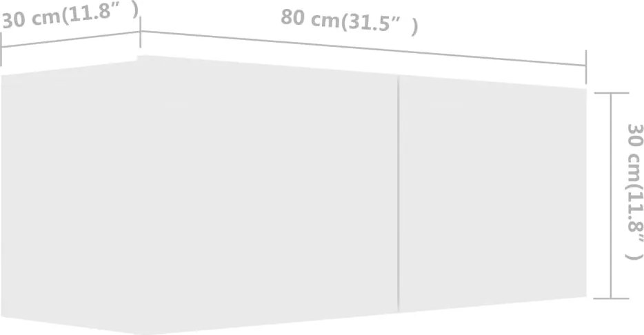 vidaXL 4dílný set TV skříněk dřevotříska [3078710] Barva: Betonová šedá