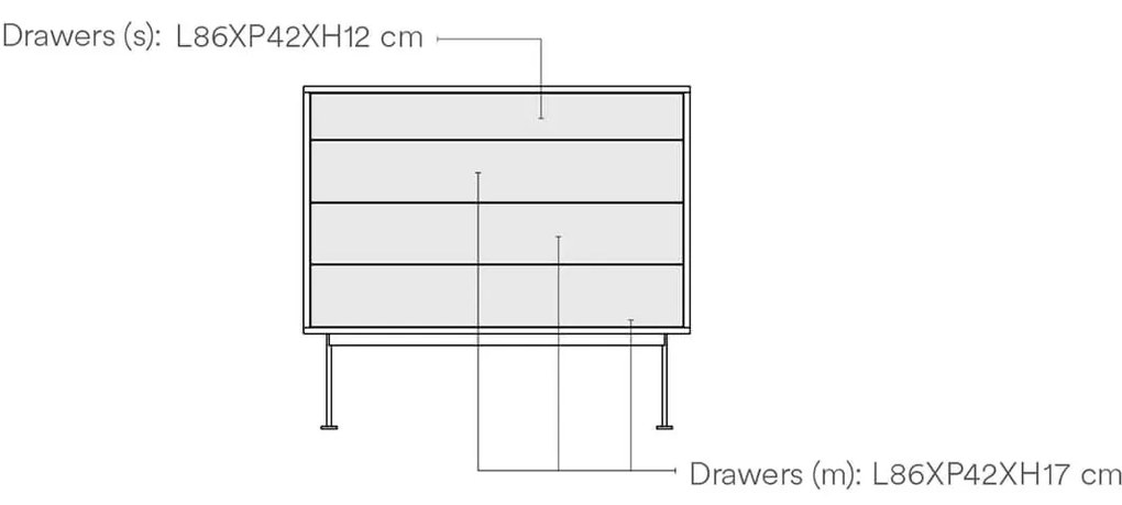 Komoda okoy 90 x 91 cm antracit MUZZA