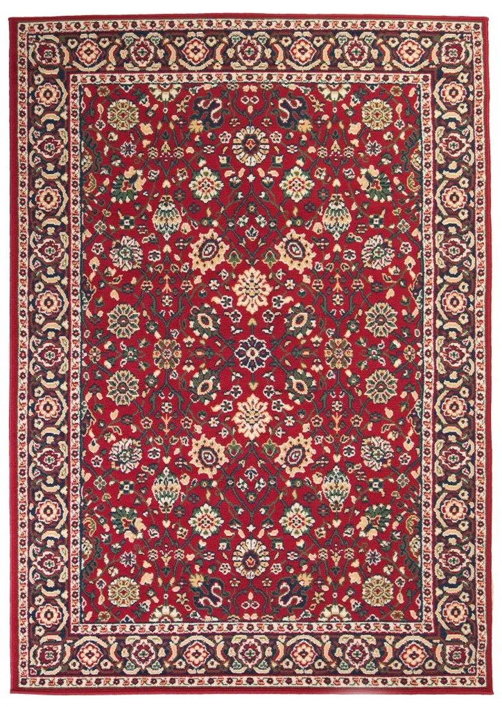 132994 vidaXL Orientální koberec 140 x 200 cm červeno-béžový