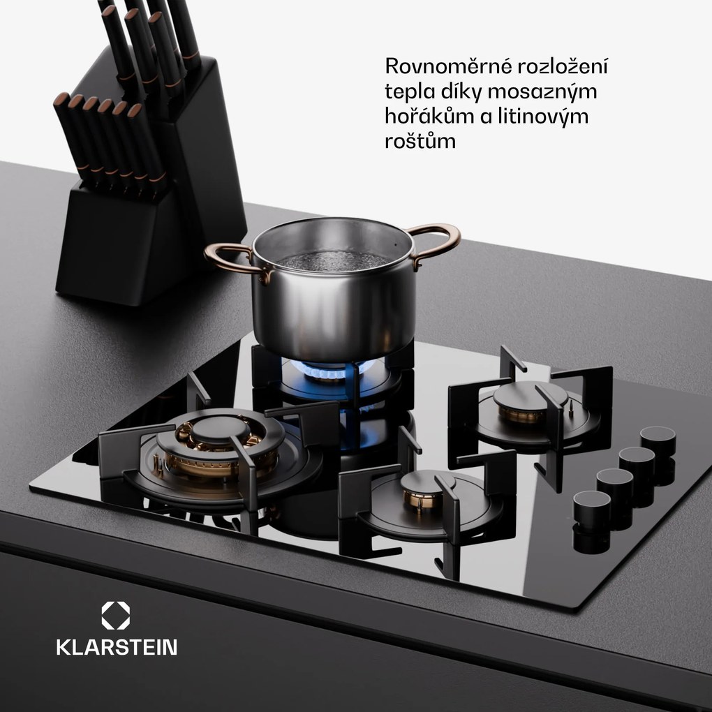 Klarstein Goldflame 4, plynová varná deska, 4 hořáky
