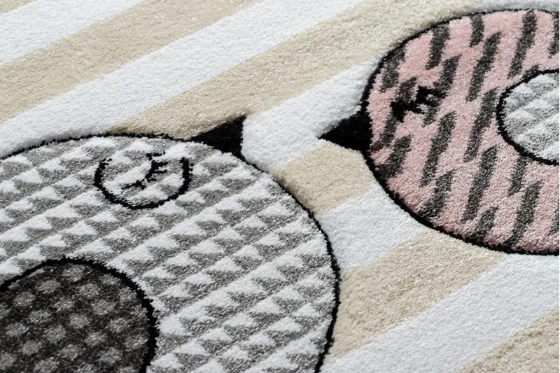 Dywany Łuszczów, Dětský kusový koberec Petit Birds cream, 160x220, šedá, dětský pokoj