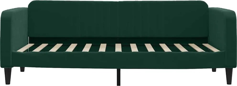 Válenda s přistýlkou tmavě zelená 90 x 200 cm samet 3197065