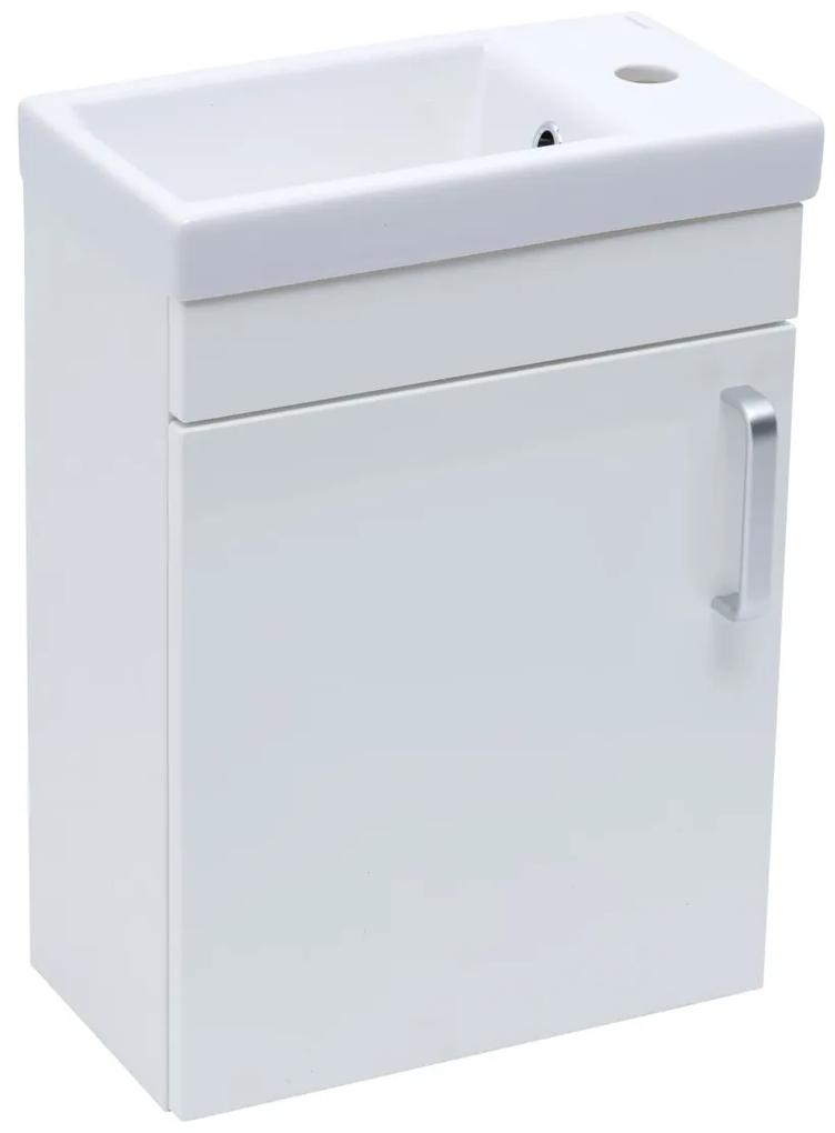 Koupelnová skříňka s umyvadlem Naturel Vario Dekor 40x50x22 cm bílá lesk VARIO240BIBL