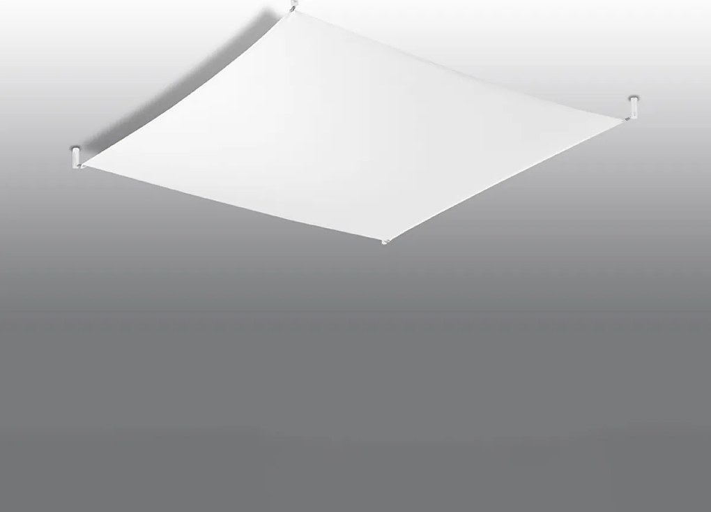 Stropní svítidlo Luna, 1x bílé textilní stínítko, (140 cm)
