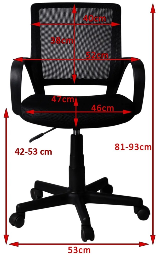 Dětská otočná židle FAUN černá
