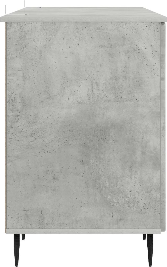 Stůl s policí Betonově šedá 142,5 x 50 x 75 cm Kompozitní dřevo 3414588
