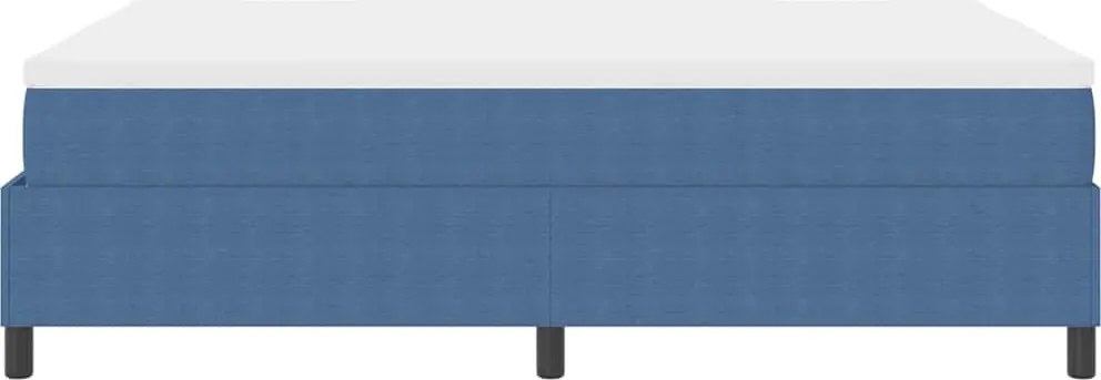 Postel s boxspringem Modrá a bílá 140 x 200 cm Žebrovaná látka 3337470