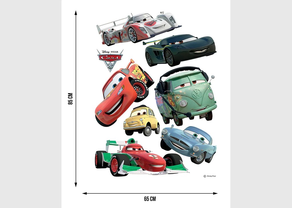 Dětská samolepka na zeď Disney Auta šampioni | 65 x 85 cm | DDK886