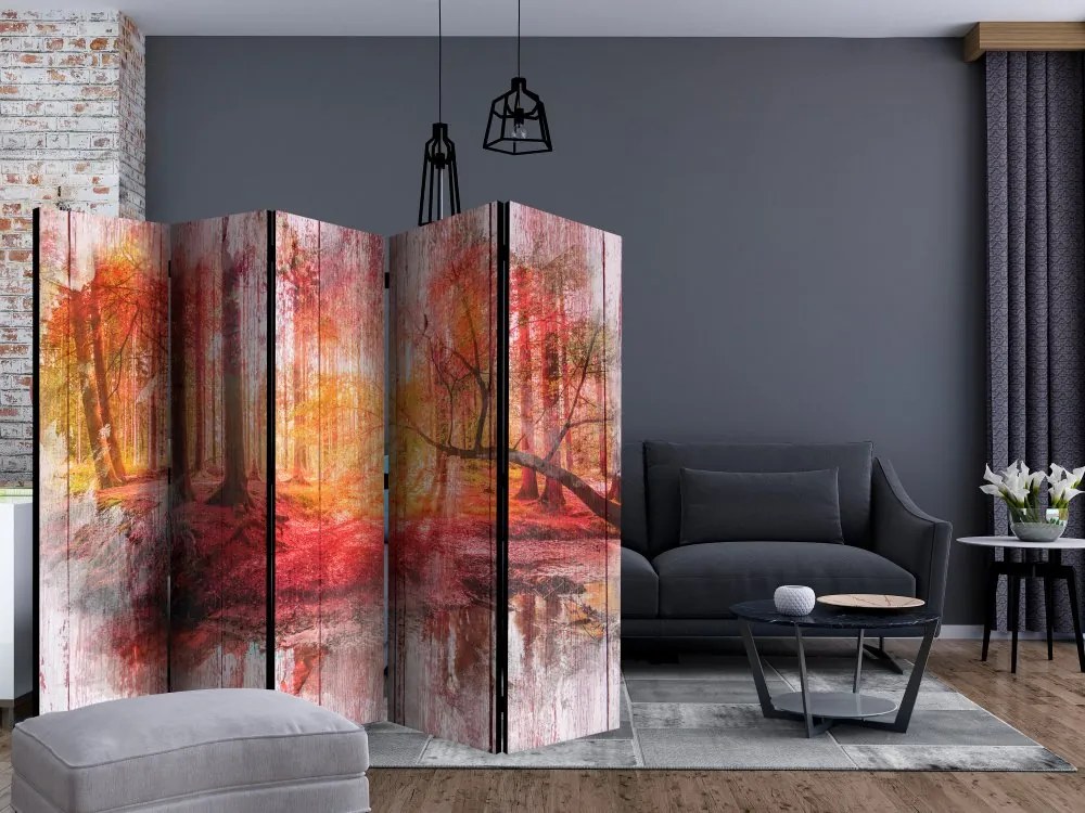 Paraván Autumnal Forest Dekorhome 225x172 cm (5-dílný)