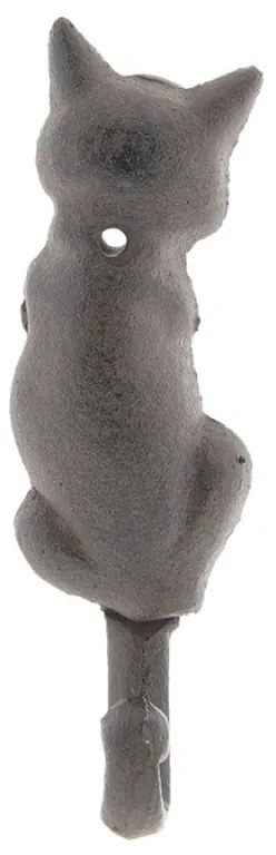 Nástěnný kovový háček kočka – 5x3x17 cm