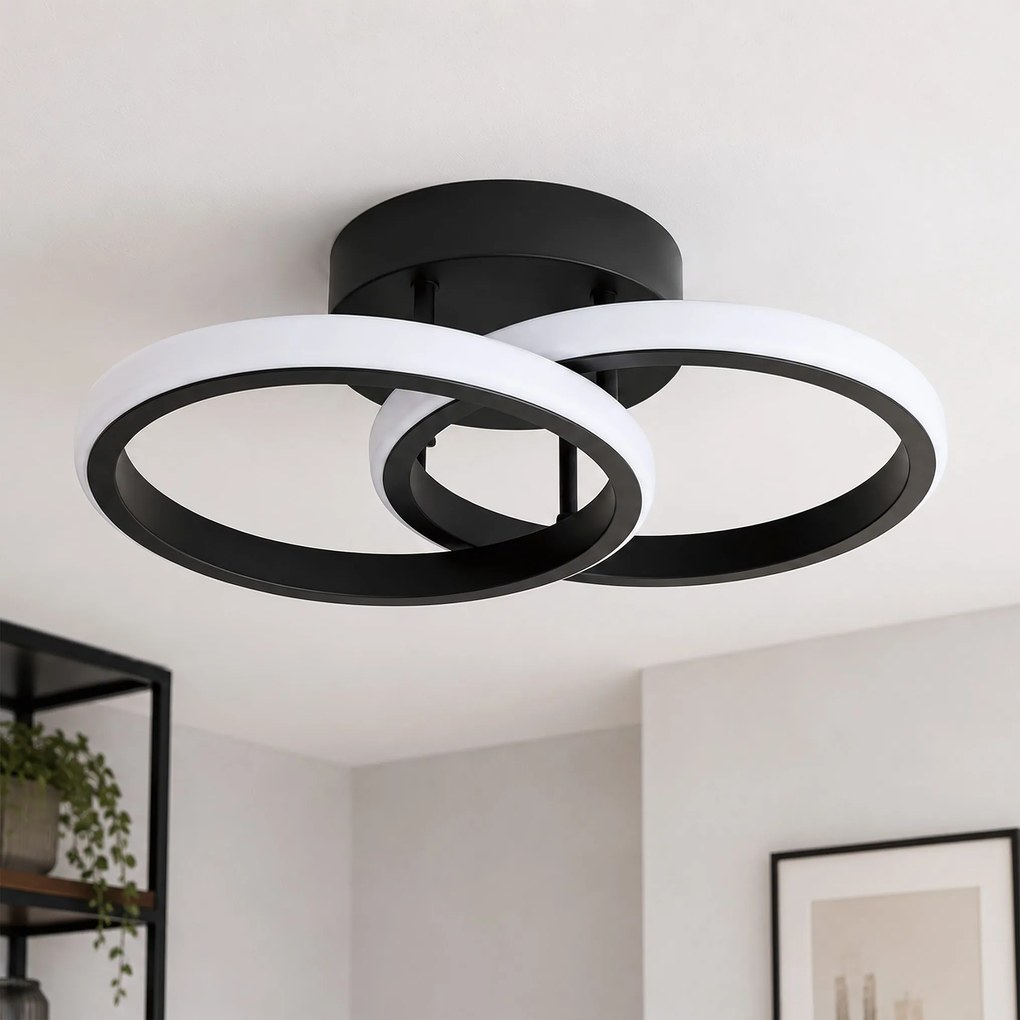 Toolight Rea, Stropní LED svítilna LHJ121-C Černé, OSW-03275