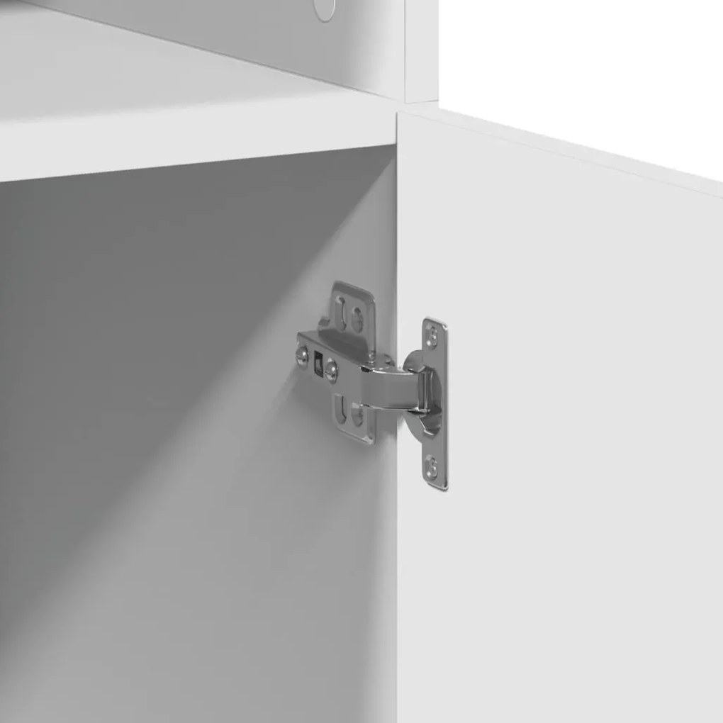 Skříň highboard bílá 80 x 42,5 x 185 cm kompozitní dřevo 3281378