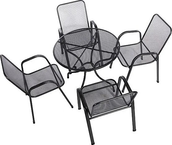 Zahradní kovová sestava CAMILLA I. 1+4 Stůl ø 105 cm