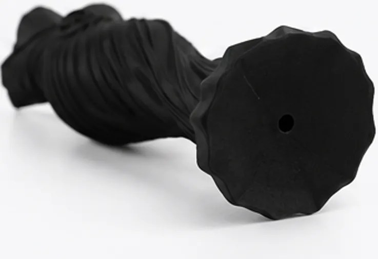 váza, styl půvab, plast, 12x4x4 cm, černá, Dekorino VD0260020
