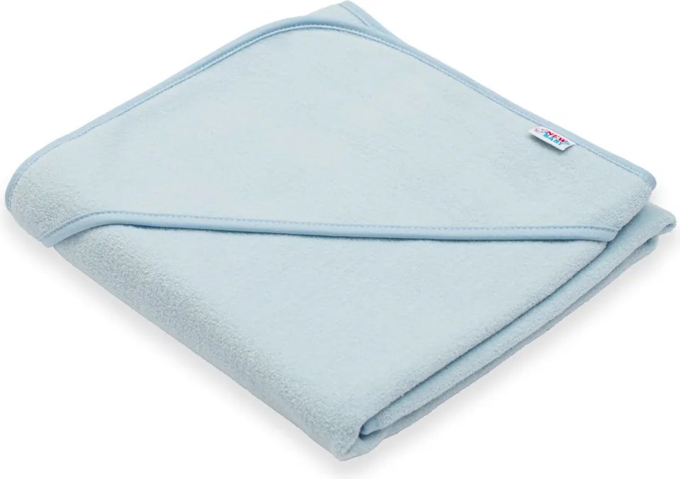 Dětská froté osuška s kapucí New Baby BASIC 80x80 modrá