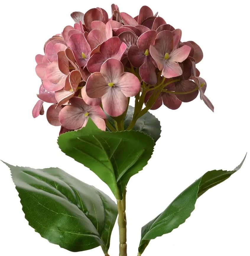 Tmavě růžová umělá květina hortenzie Hydrangea - 16*15*68 cm