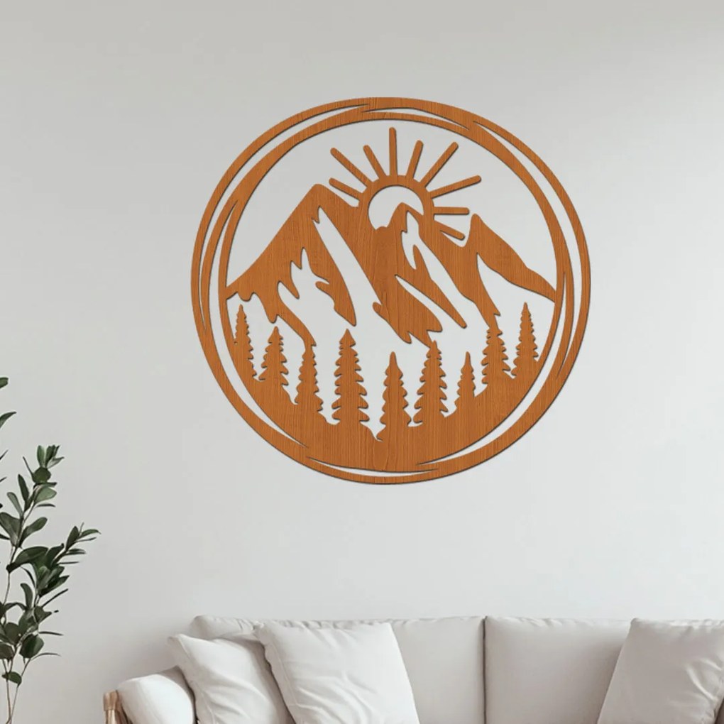 dřevo života Dřevěná dekorace na zeď VÝCHOD SLUNCE Zvolte barvu dekoru: Javor, Zvolte rozměr Ø (cm): 80