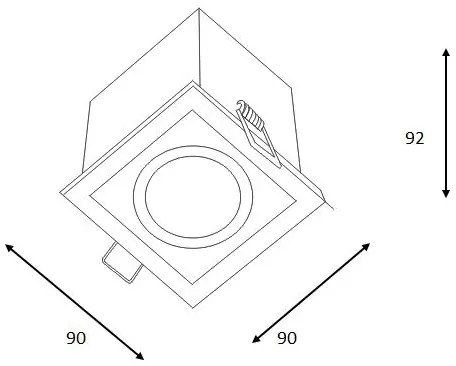 Lucide 28900/01/12 - Podhledové svítidlo CHIMNEY 1xGU10/50W/230V