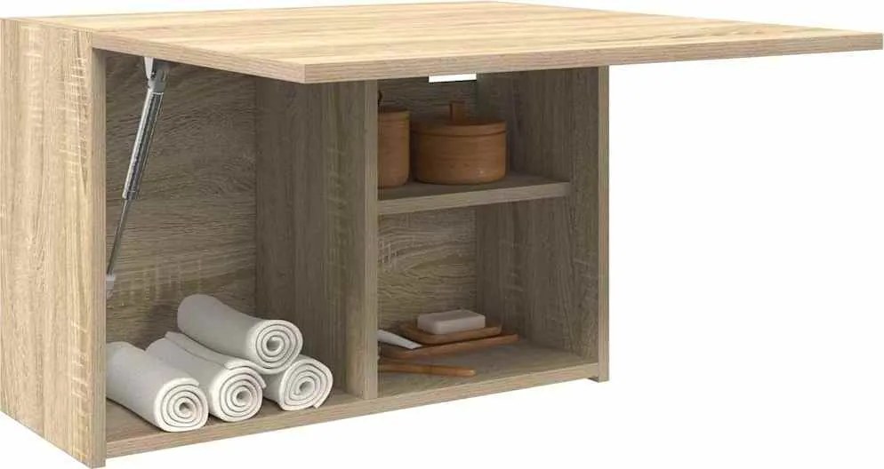 vidaXL Koupelnová nástěnná skříňka 60 x 25 x 40 cm kompozit [860070] Barva: Bílá