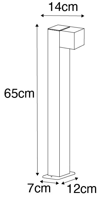 Průmyslová venkovní stojací lampa starožitné zlato 65 cm IP44 - Baleno
