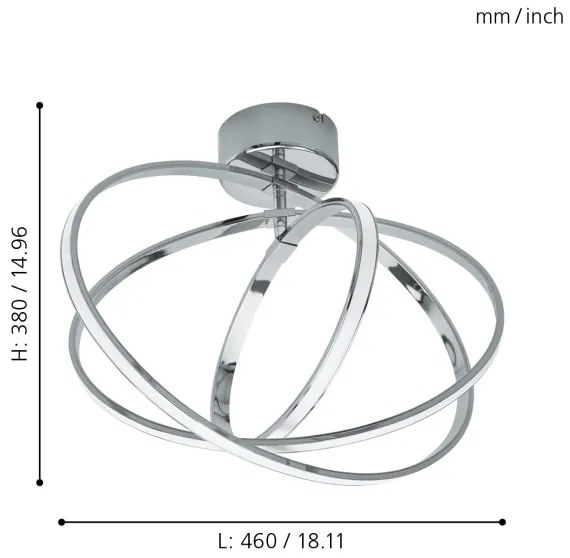 Eglo 96306 - LED Stropní svítidlo SELVINA 3xLED/12W+14W+9W/230V