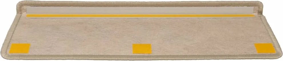Samolepicí rohože na schody Sisal-Look 30 ks 65x21x4 cm Písek 3365891