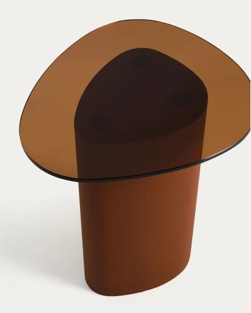 Odkládací stolek se skleněnou deskou 47x48 cm Olir – Kave Home