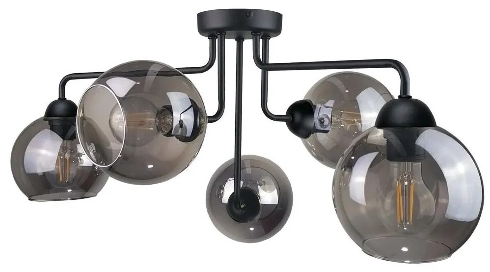 Keter Lighting Přisazený lustr OSMO 5xE27/60W/230V černá NA0211