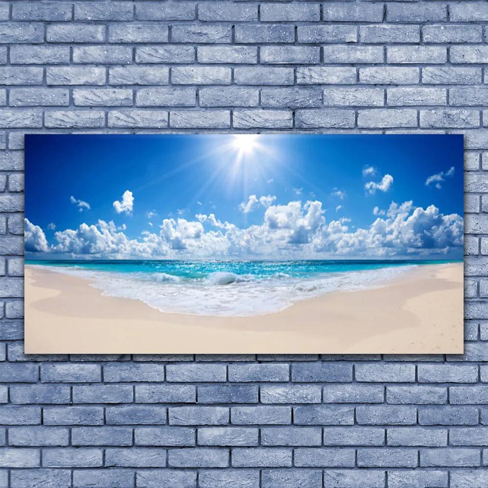 akrylový obraz Pláž Moře Slunce Krajina 120x60 cm